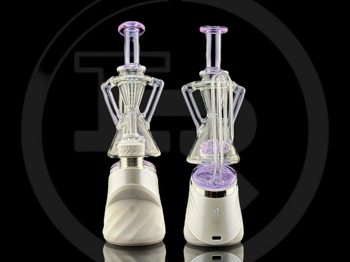 Dualcycler Puffco Peak Attachment by Iridescent Glass — RubyPearlCo